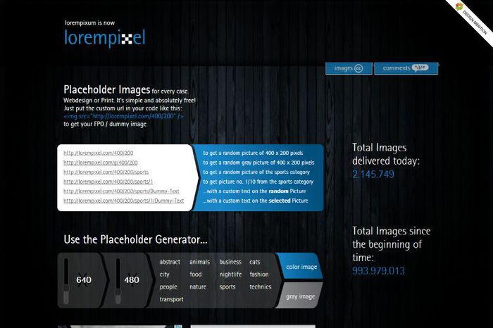imgタグにリンクを指定するだけで簡単に使えるダミー画像のサービス 「lorempixel」 | 9ineBB