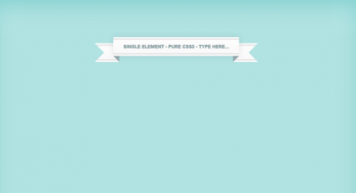 タグ要素一つだけで作れる、リボン見出しが作れる CSSコード 『Single Element Pure CSS3 Double Fold Ribbon』 | 9ineBB