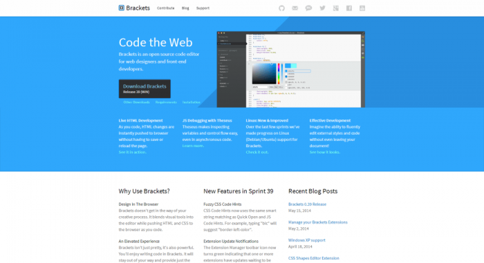 Brackets Sptint 39 (0.39) が公開 Fuzzy CSS Code Hints でコードヒントがパワーアップ | 9ineBB