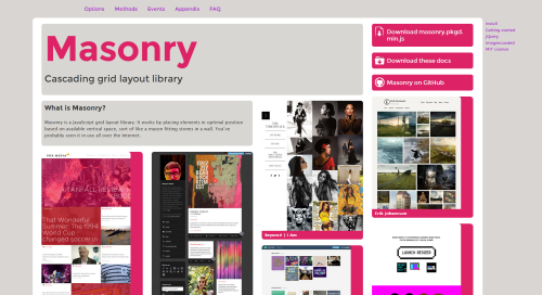 要素を綺麗にブロック・レンガ状に並べてくれるjQueryプラグイン 『Masonry』 | 9ineBB