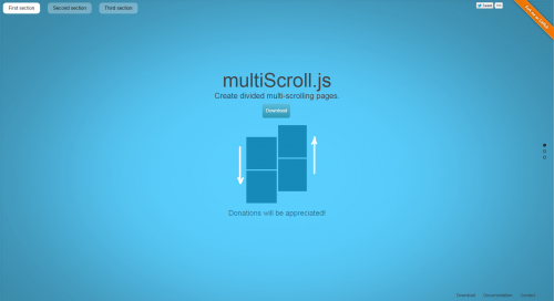 ページスクロールでダイナミックな切り替えエフェクトが楽しい コンテンツスライダー 「multiScroll.js」 | 9ineBB